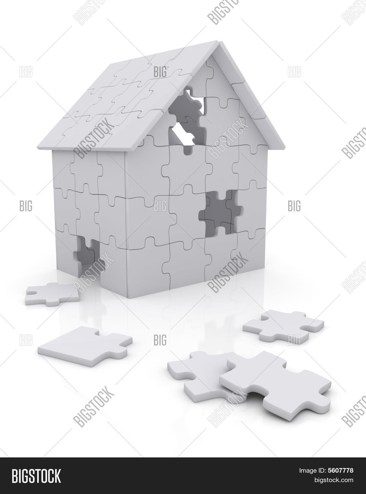 House Puzzle Pieces Image & Photo (Free Trial) | Bigstock