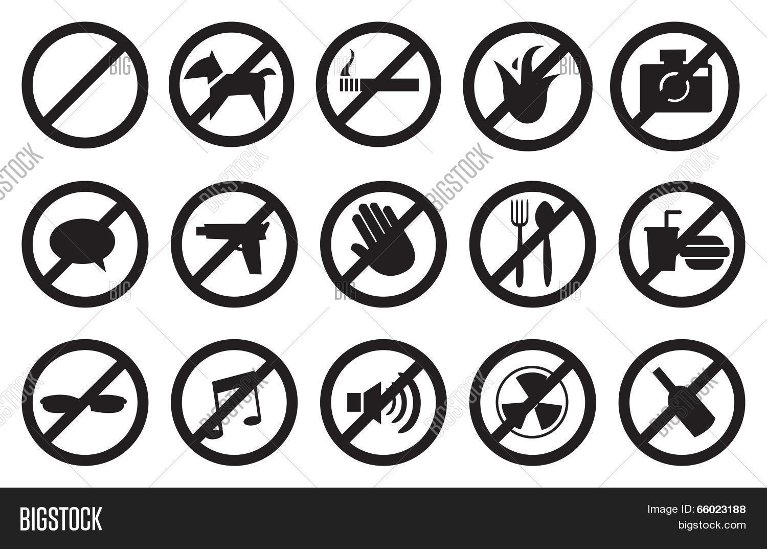 No Signs Prohibited Vector & Photo (Free Trial) | Bigstock