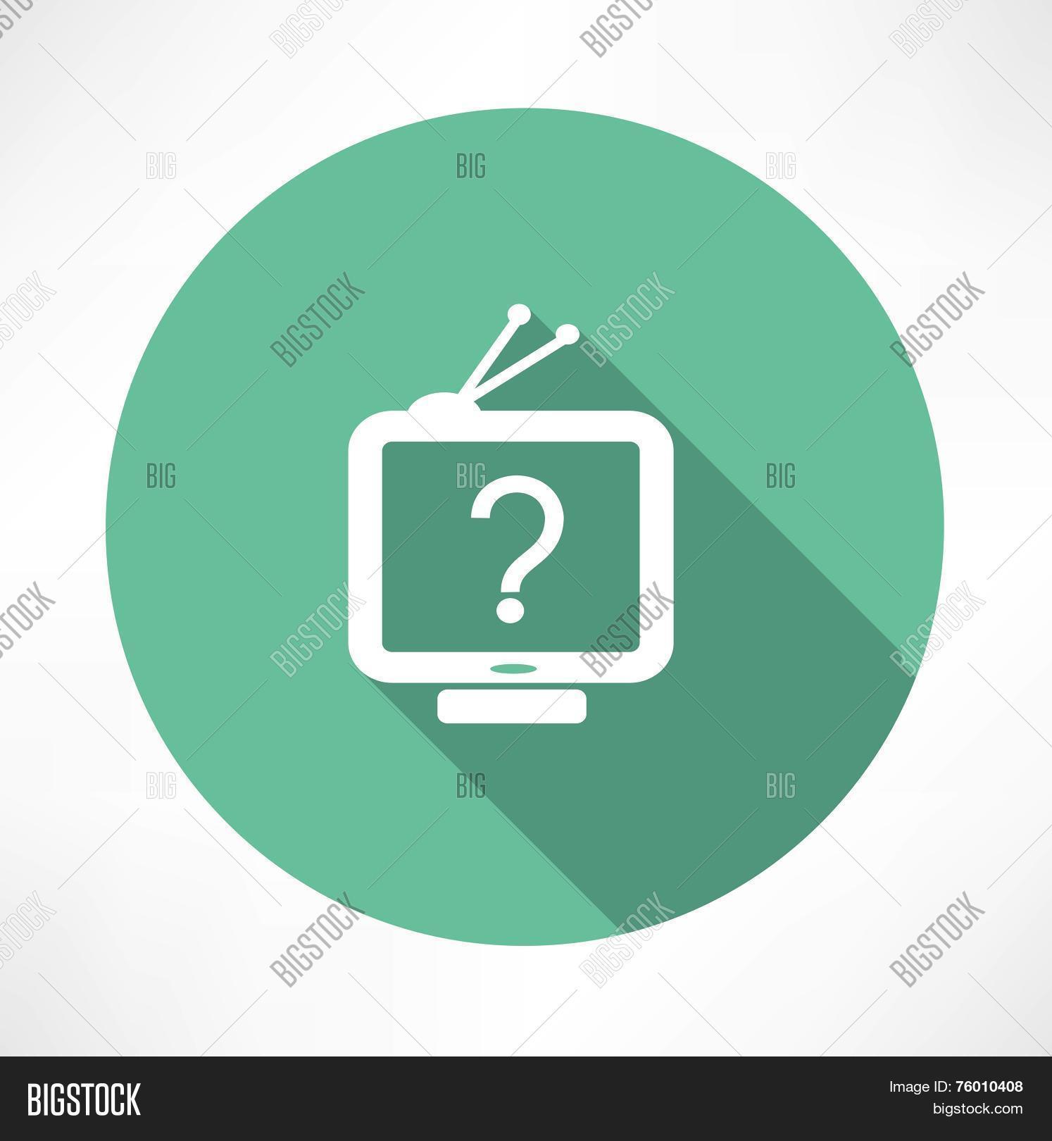 Question Mark Tv Icon Vector & Photo (Free Trial) | Bigstock