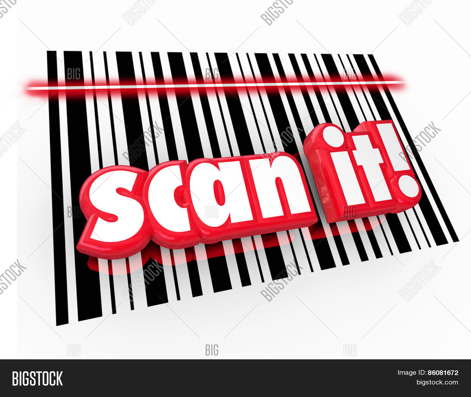 Scan Words Red 3d Image & Photo (Free Trial) | Bigstock