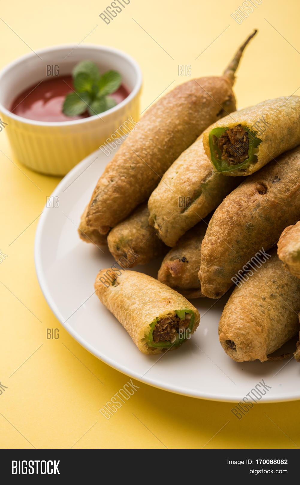 Stuffed Chilli Pakora Image & Photo (Free Trial) | Bigstock
