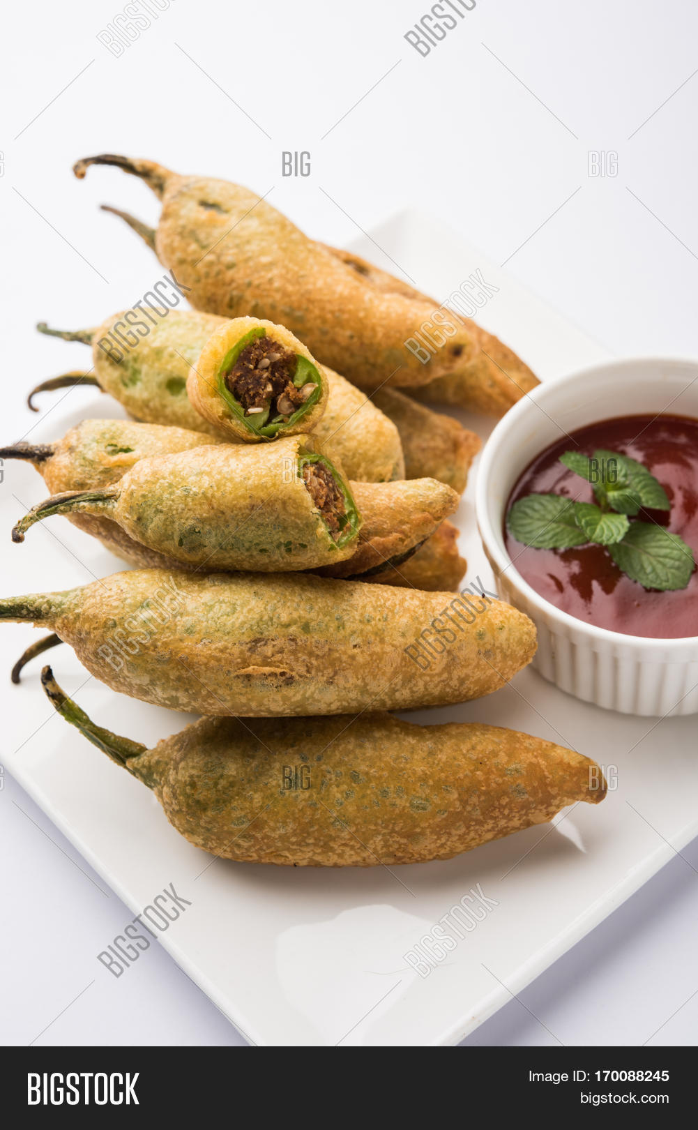 Stuffed Chilli Pakora Image & Photo (Free Trial) | Bigstock
