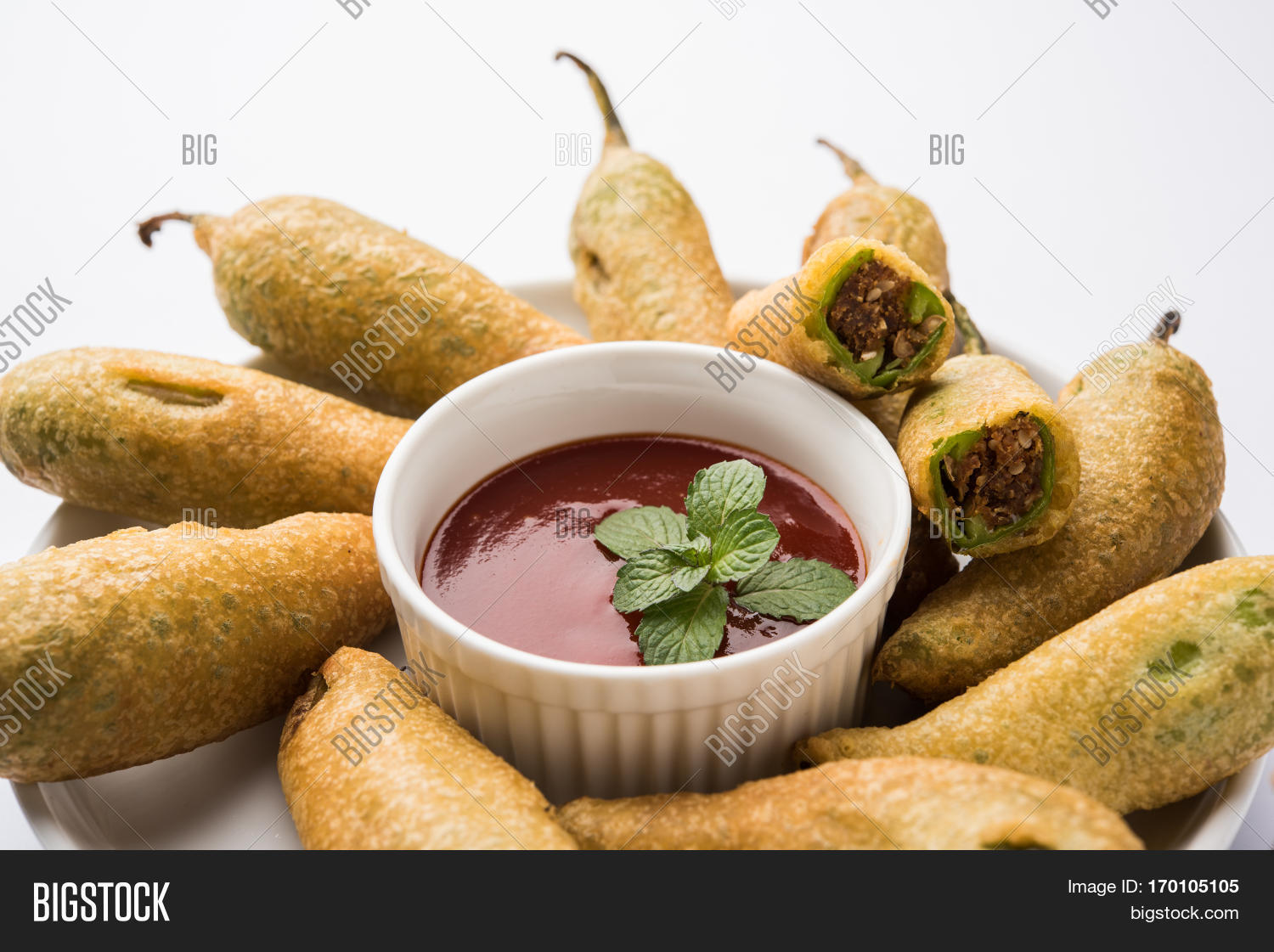 Stuffed Chilli Pakora Image & Photo (Free Trial) | Bigstock