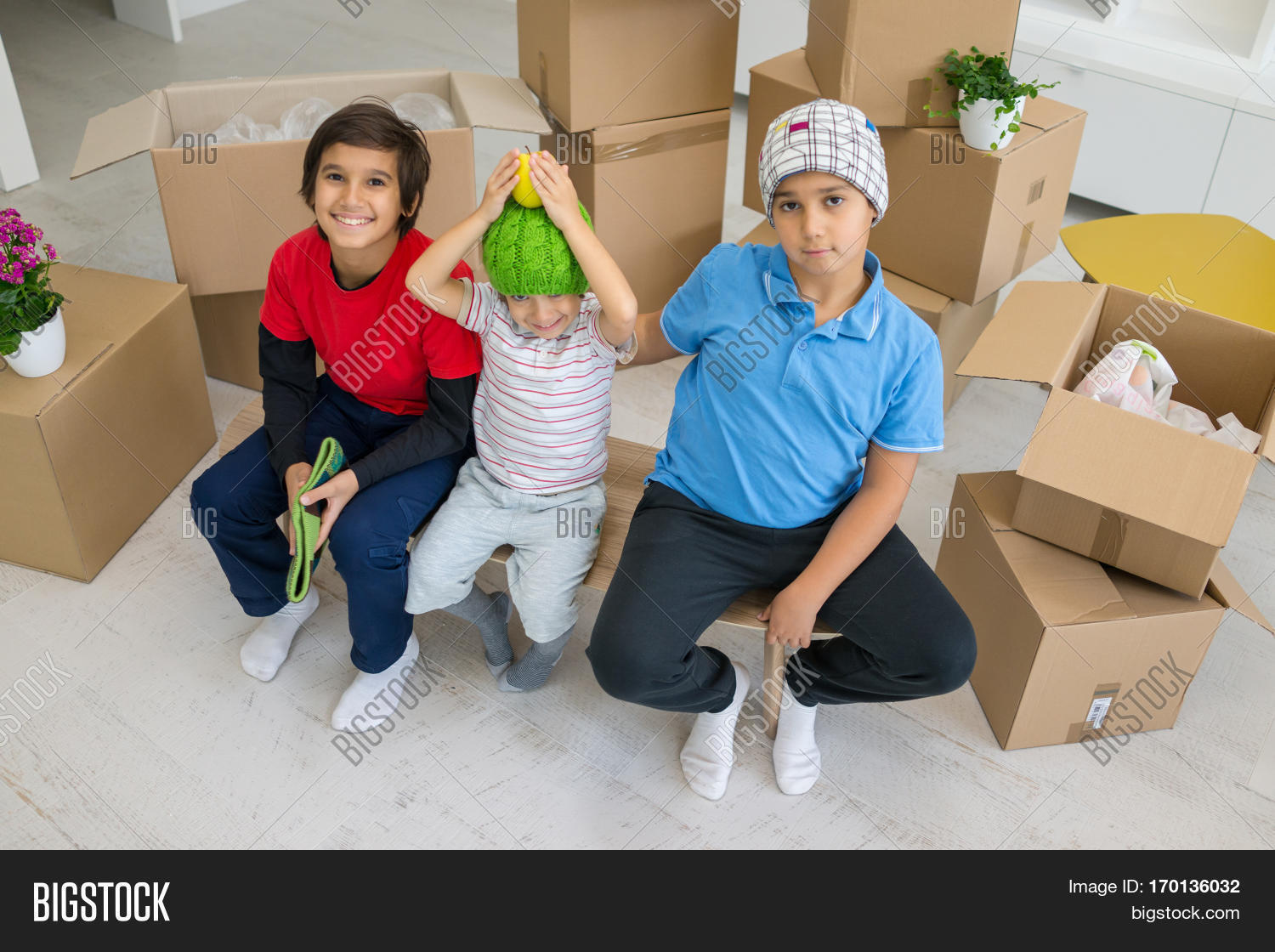 Happy Kids Boxes New Image & Photo (Free Trial) | Bigstock