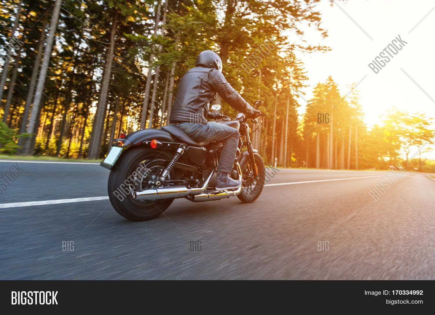 Back View Motorcycle Image & Photo (Free Trial) | Bigstock