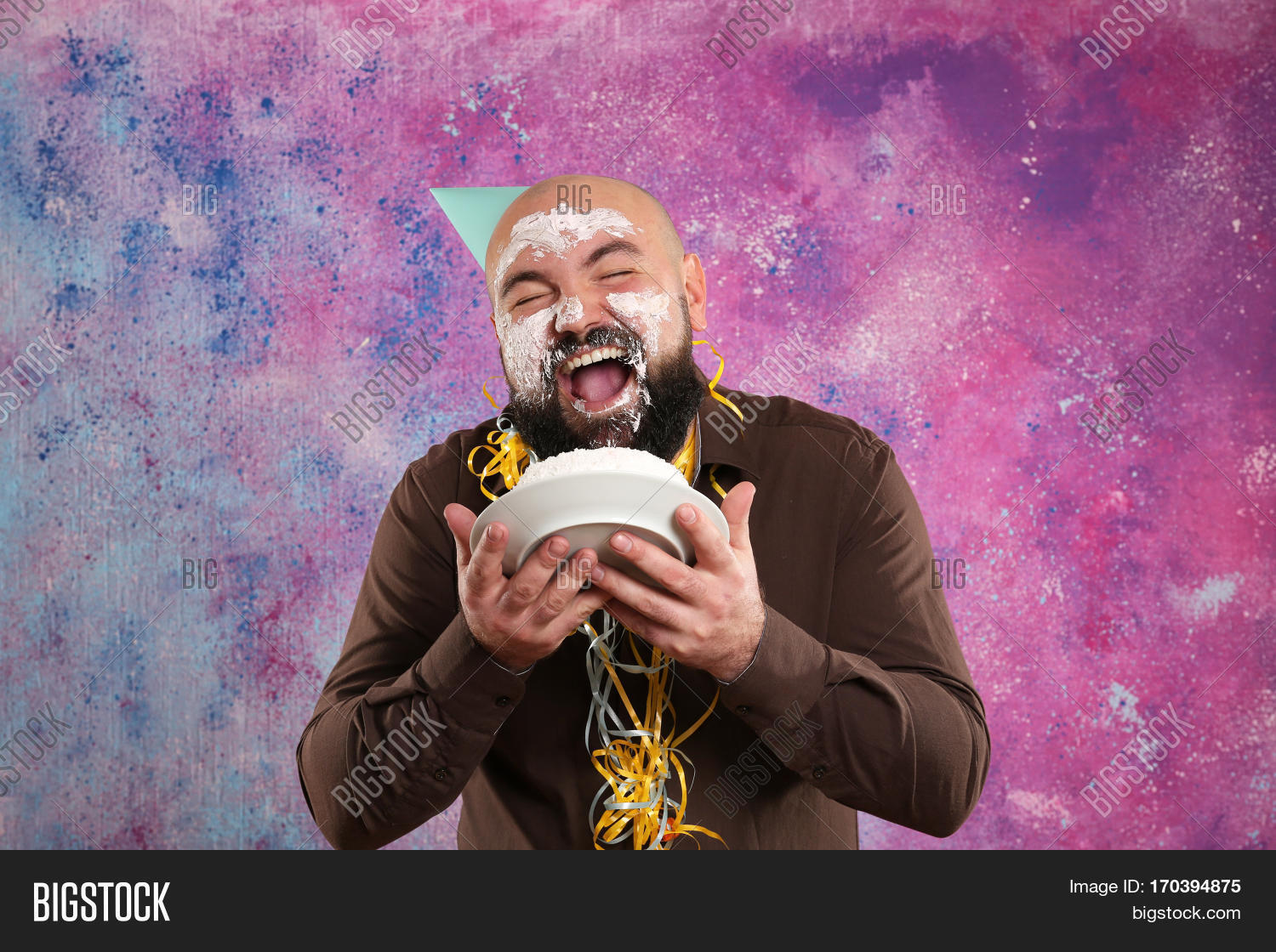 Funny Fat Man Eating Image & Photo (Free Trial) | Bigstock