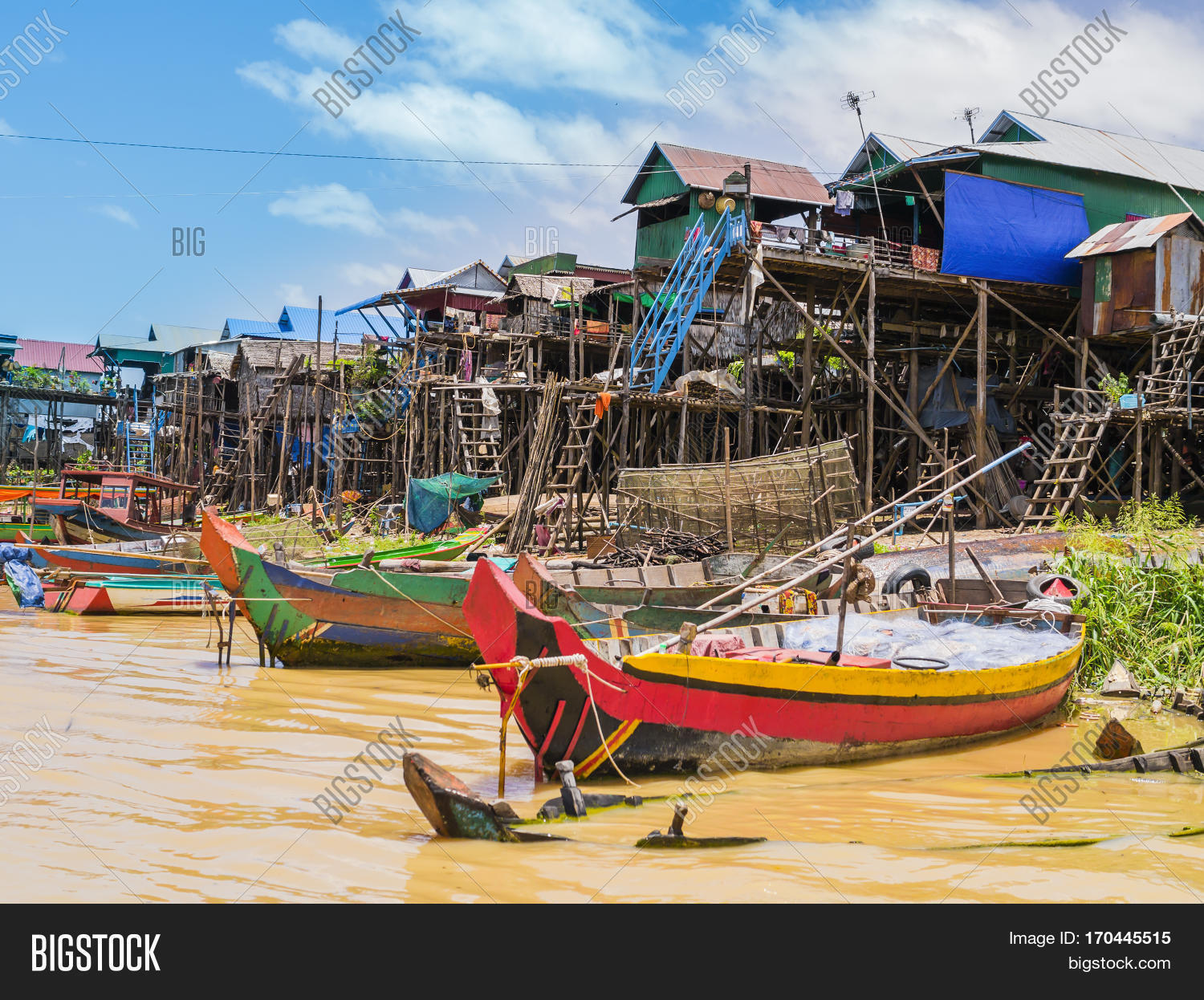 Boats Stilt Houses Image & Photo (Free Trial) | Bigstock
