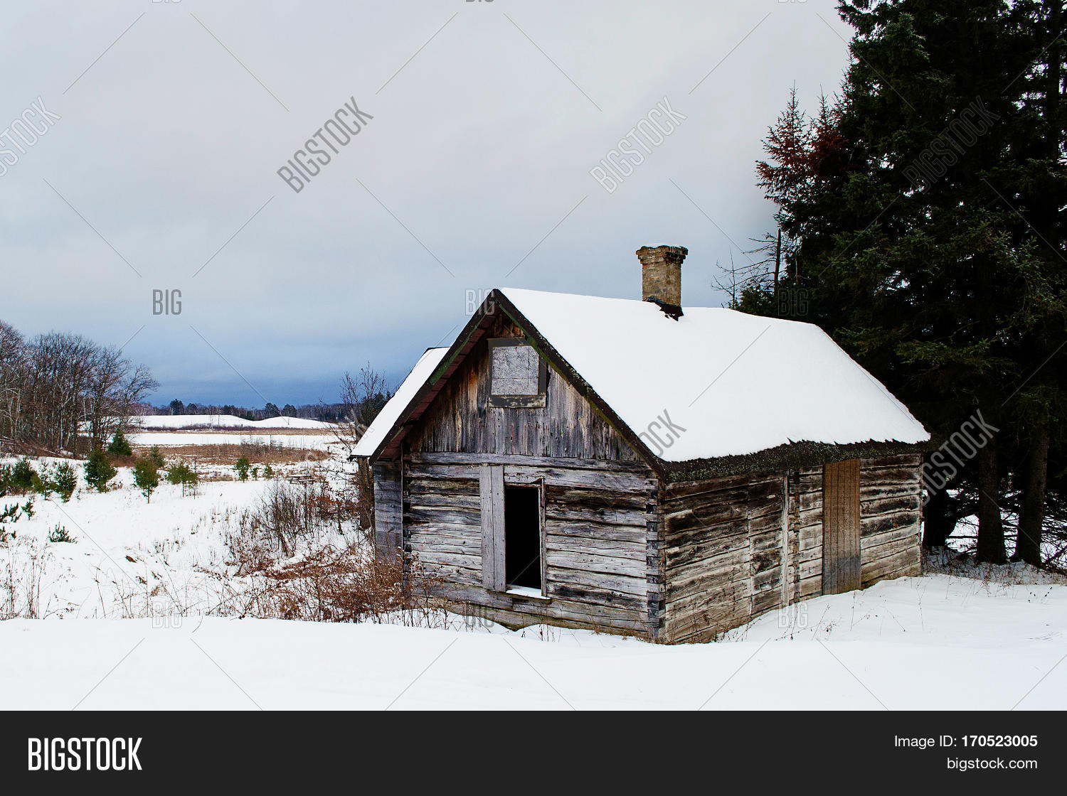 Snow Covered Shack On Image & Photo (Free Trial) | Bigstock