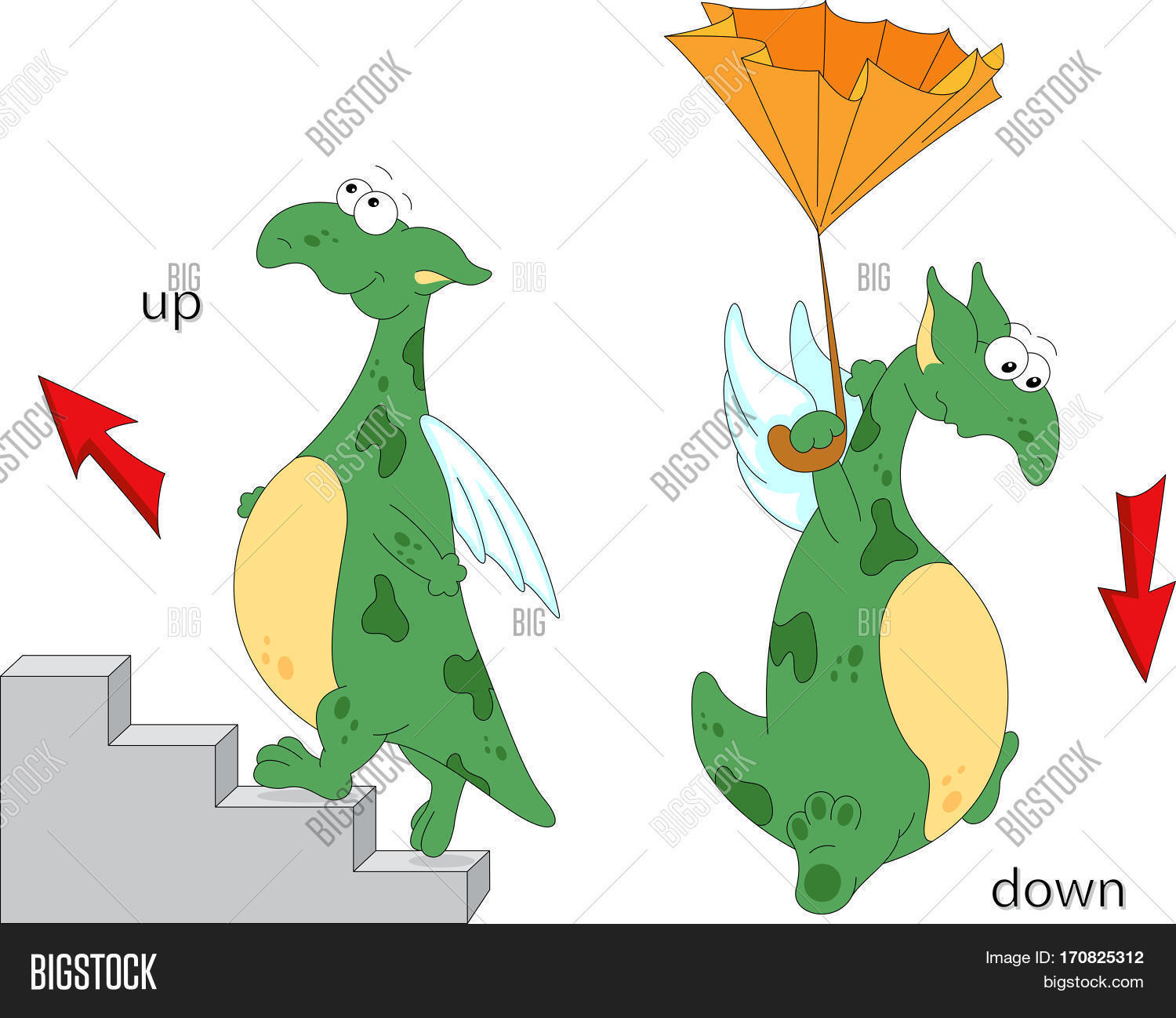 Cartoon Dragon Goes Vector & Photo (Free Trial) | Bigstock