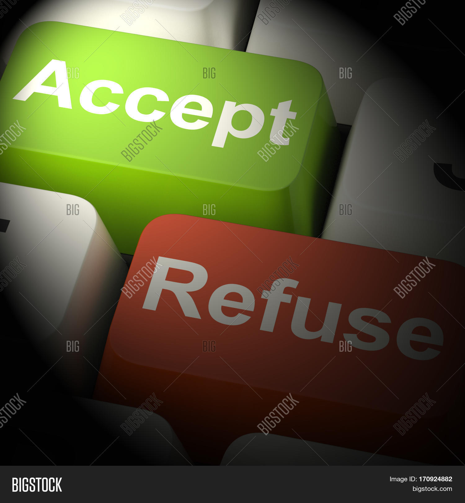 Accept Refuse Keys Image & Photo (Free Trial) | Bigstock