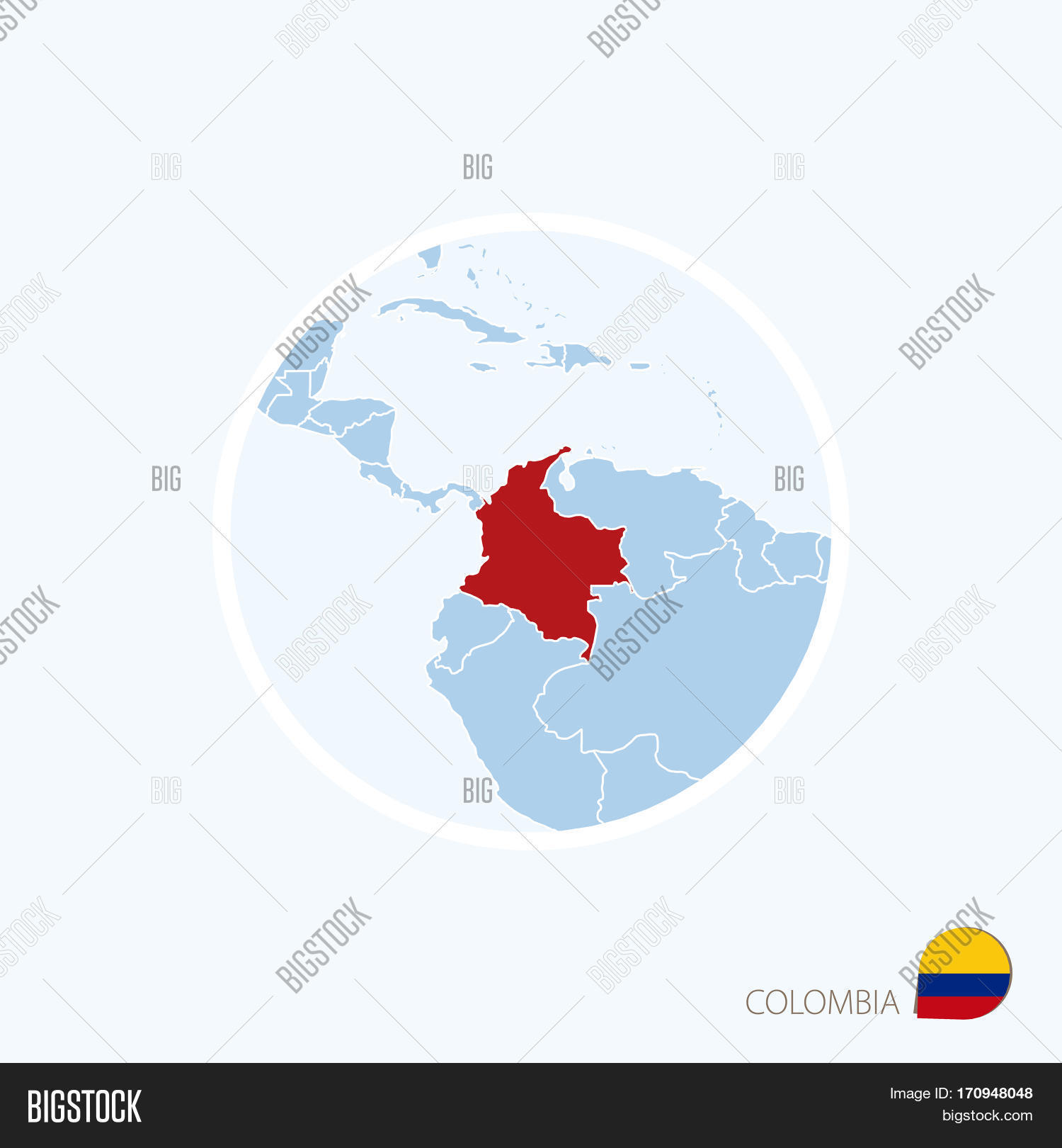 Map Icon Colombia. Vector & Photo (Free Trial) | Bigstock