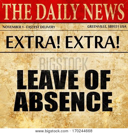 Leave Absence, Image & Photo (Free Trial) | Bigstock