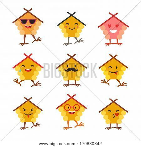 Emoticons House Vector & Photo (Free Trial) | Bigstock