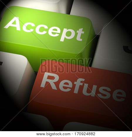 Accept Refuse Keys Image & Photo (Free Trial) | Bigstock