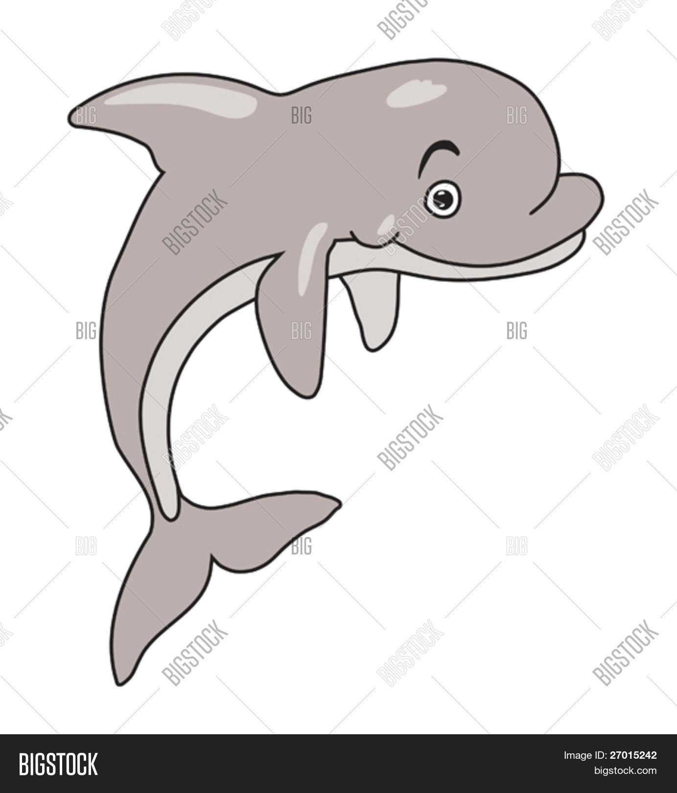 Dolphin Cartoon Vector & Photo (Free Trial) | Bigstock