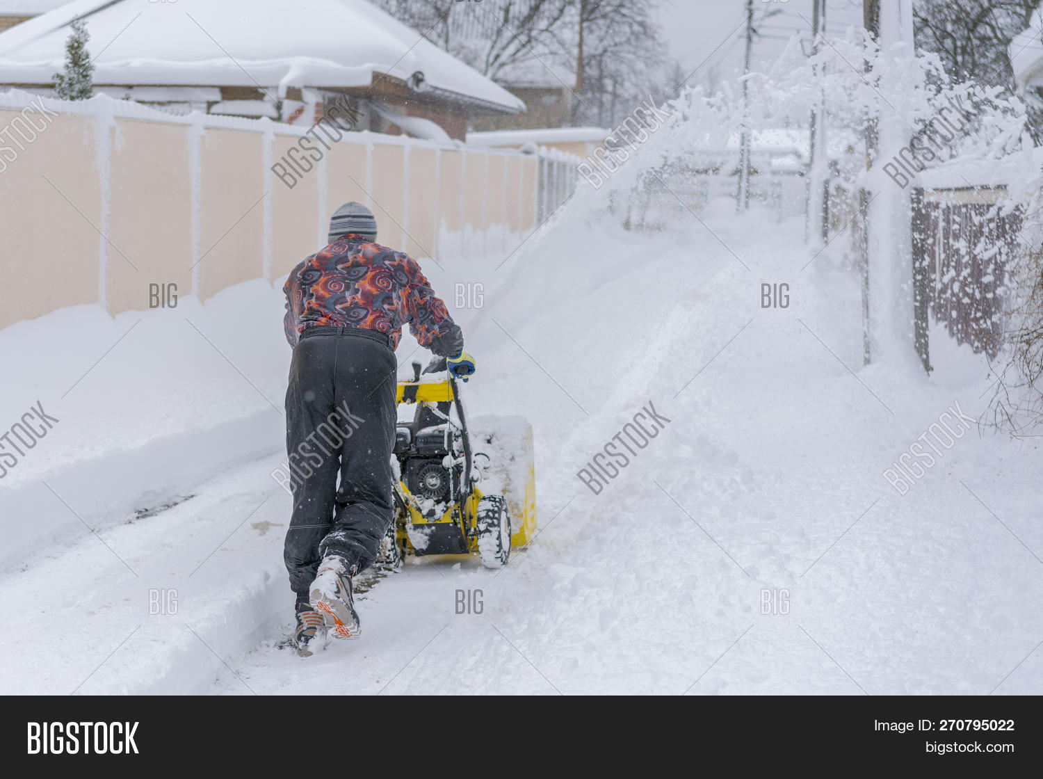 Man Operating Snow Image & Photo (Free Trial) | Bigstock