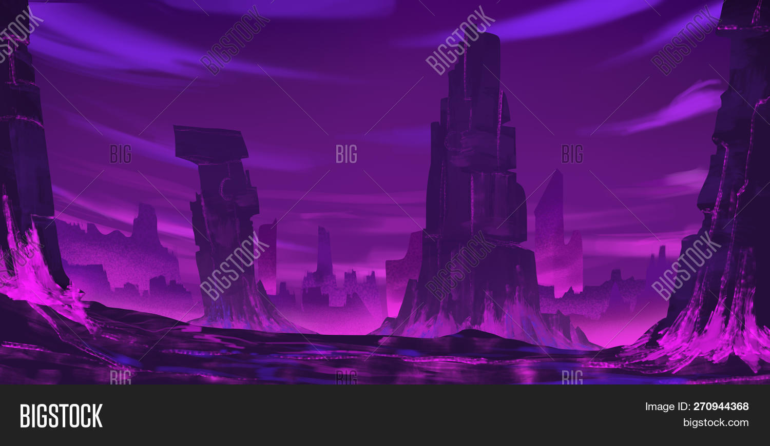 Red Crystal Mountain. Image & Photo (Free Trial) | Bigstock