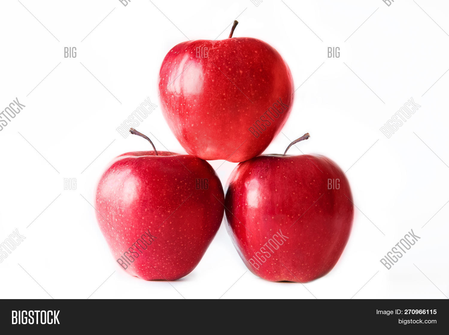 Three Red Apples On Image & Photo (Free Trial) | Bigstock