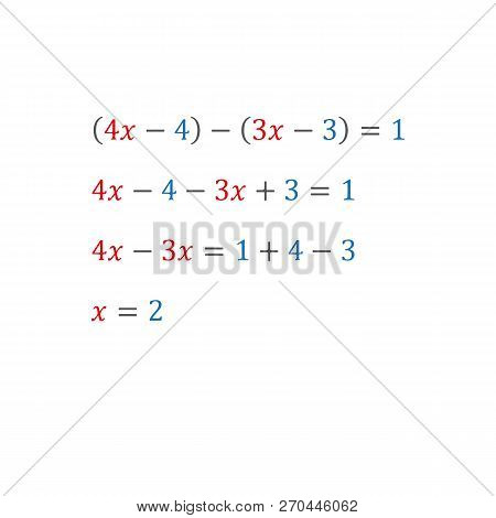 Algebraic Equation Vector & Photo (Free Trial) | Bigstock