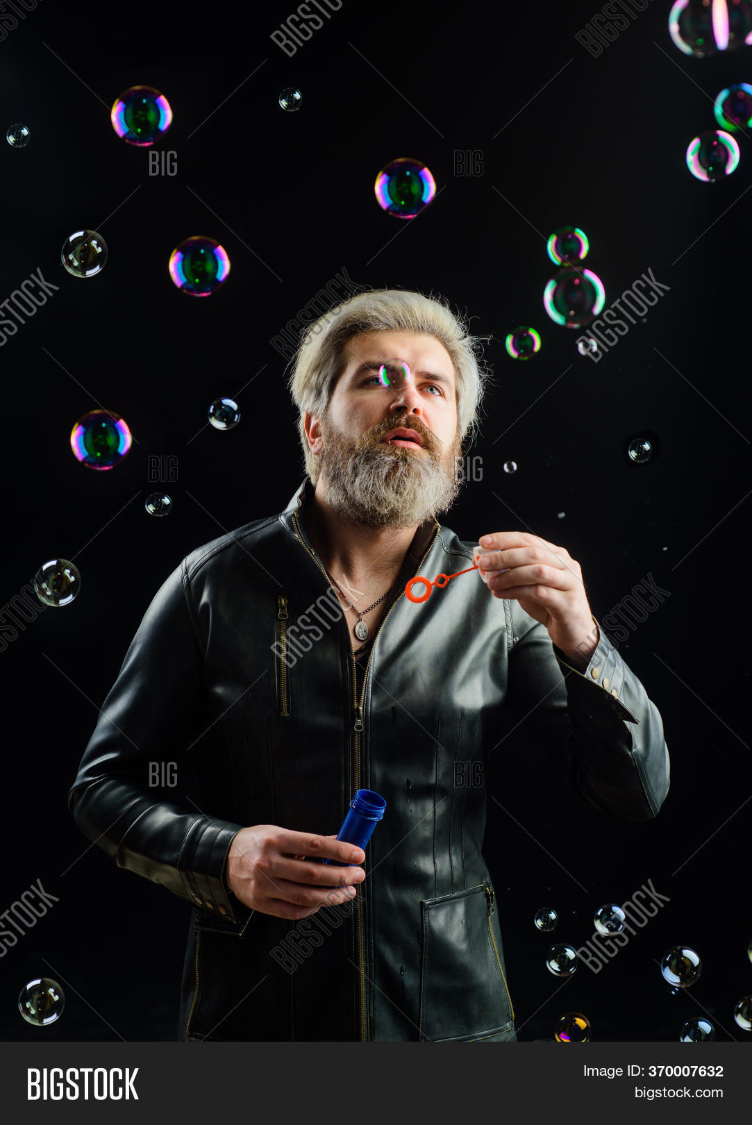 Soap Bubbles. Man Play Image & Photo (Free Trial) | Bigstock