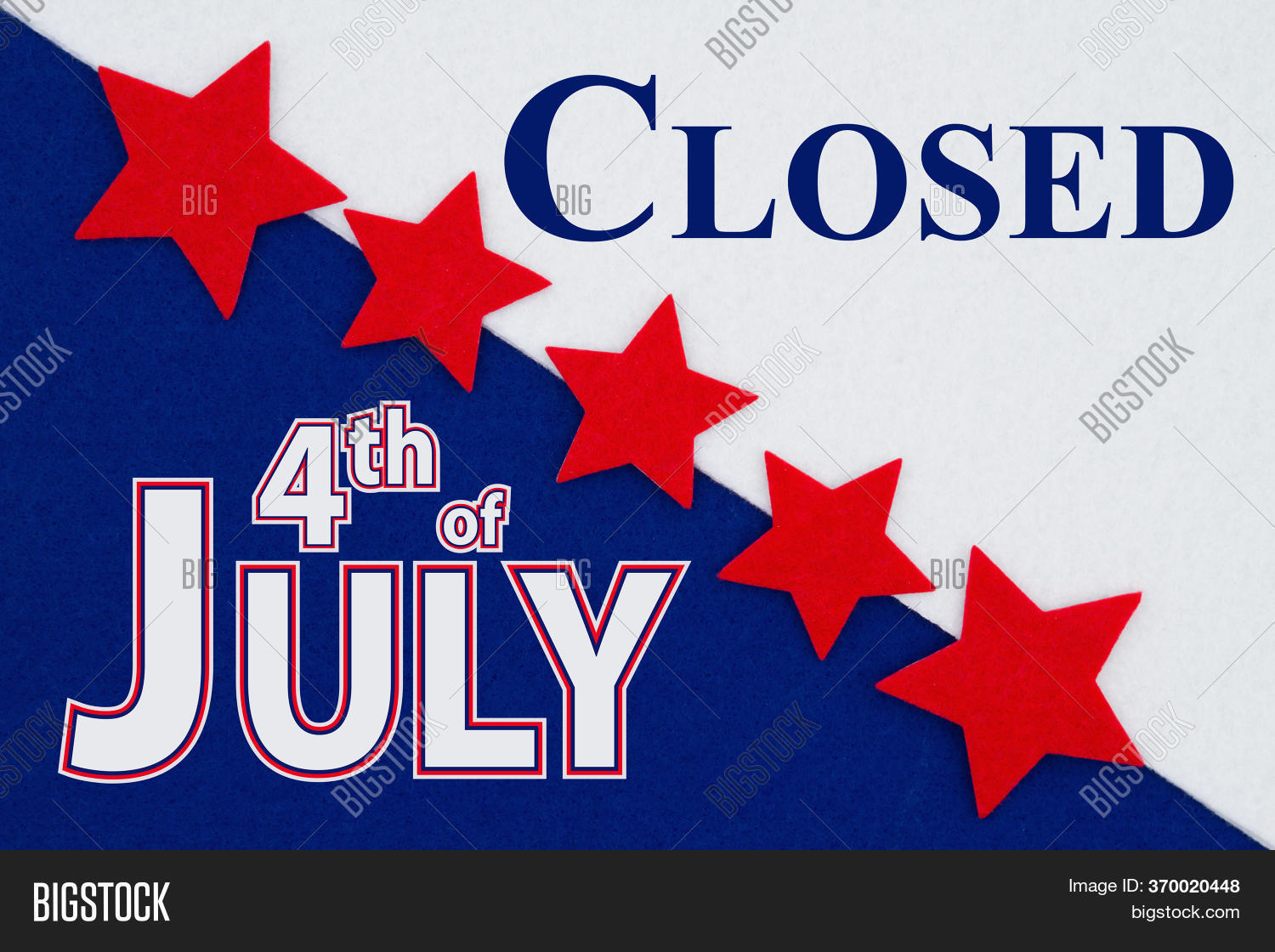 Closed 4th July Type Image & Photo (Free Trial) | Bigstock