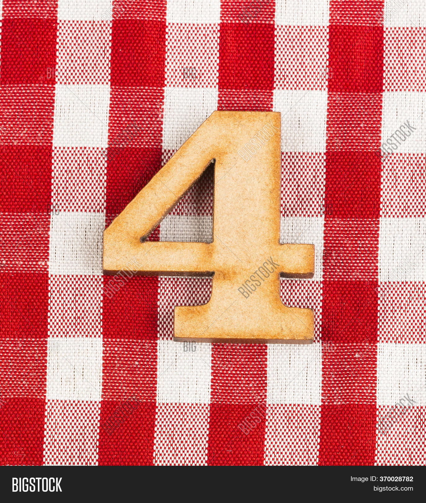 Number 4 - Red White Image & Photo (Free Trial) | Bigstock