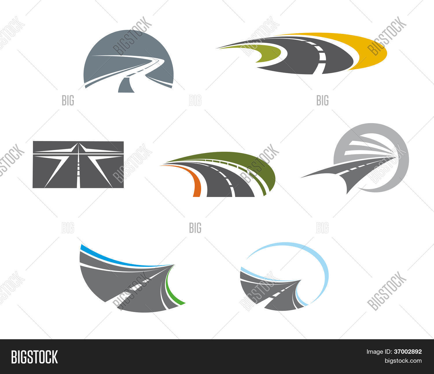 Road Symbols Vector & Photo (Free Trial) | Bigstock