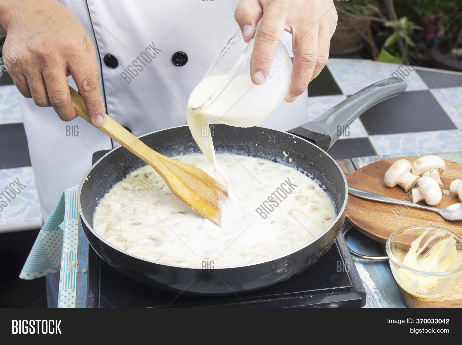 Chef Pouring Whipping Image & Photo (Free Trial) | Bigstock