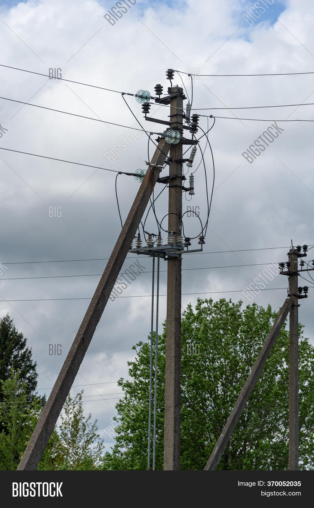 Power Line Post Image & Photo (Free Trial) | Bigstock