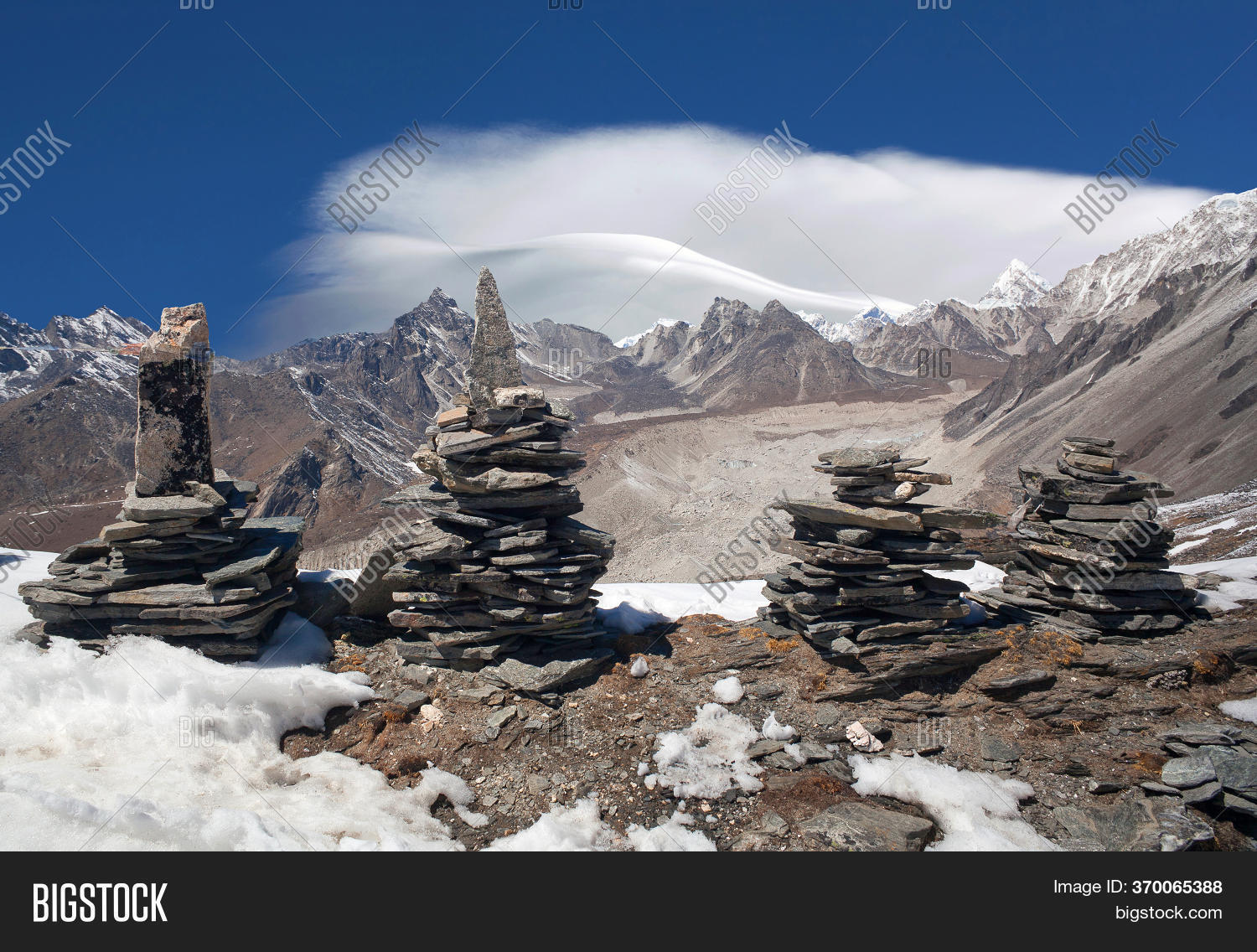 Stone Chortens On Image & Photo (Free Trial) | Bigstock