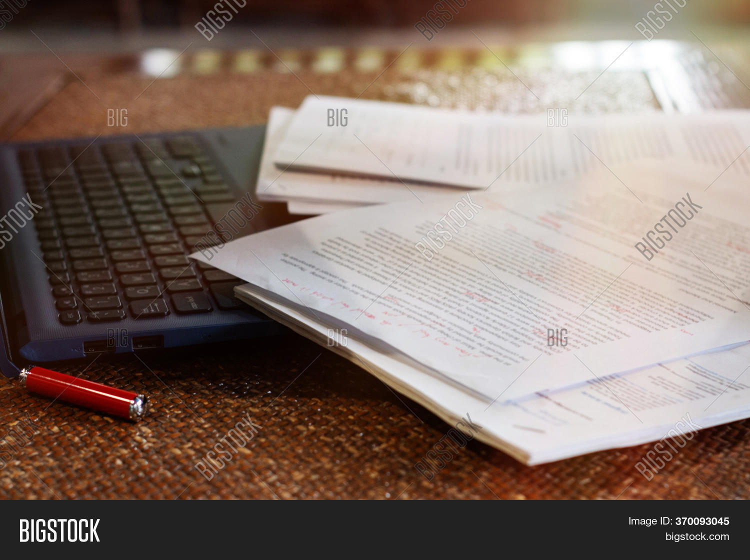 Blurred Paperwork On Image & Photo (Free Trial) | Bigstock