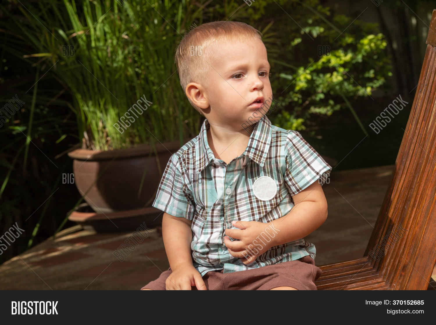 Little Boy Sitting On Image & Photo (Free Trial) | Bigstock