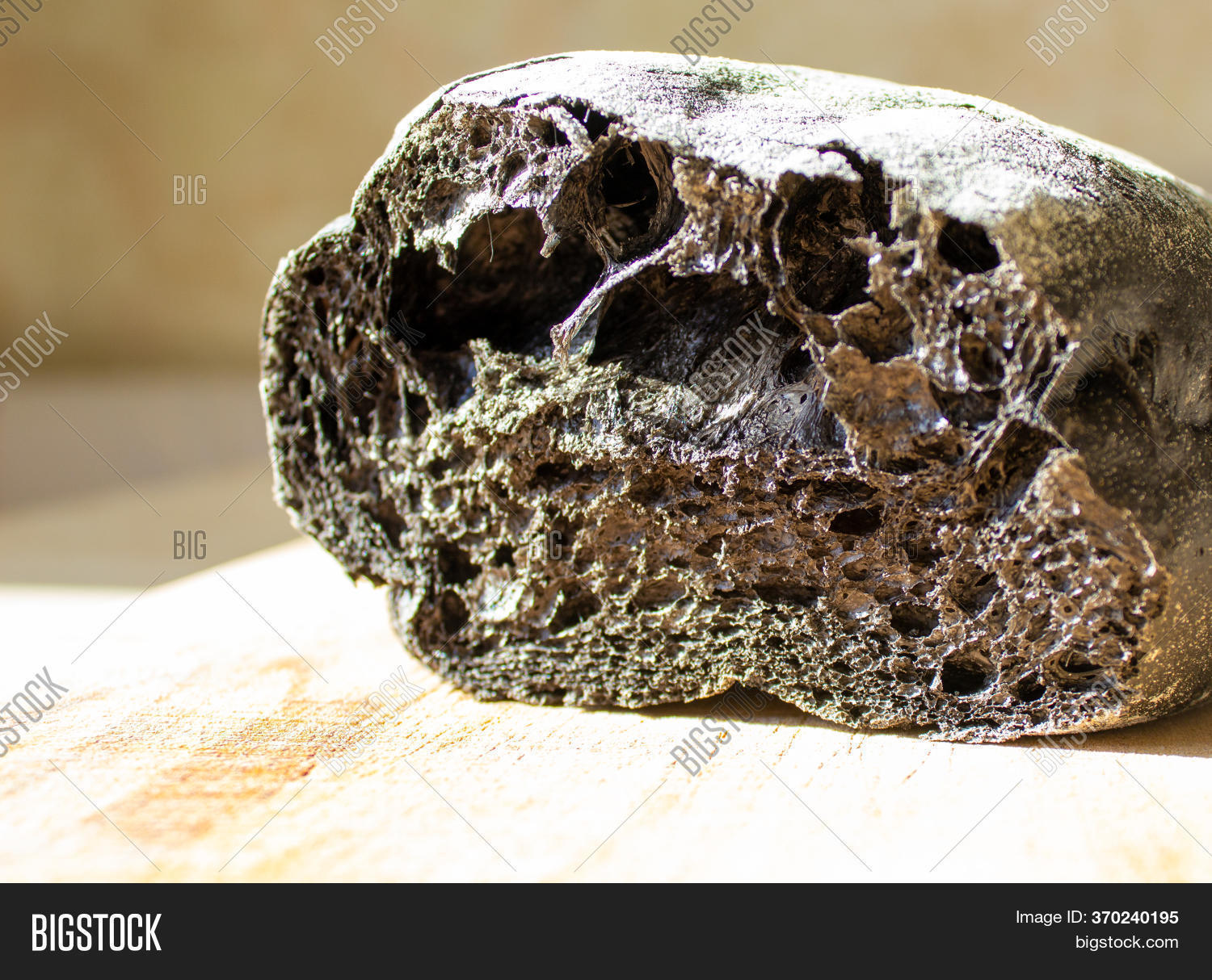 Black Bread On Plank Image & Photo (Free Trial) | Bigstock