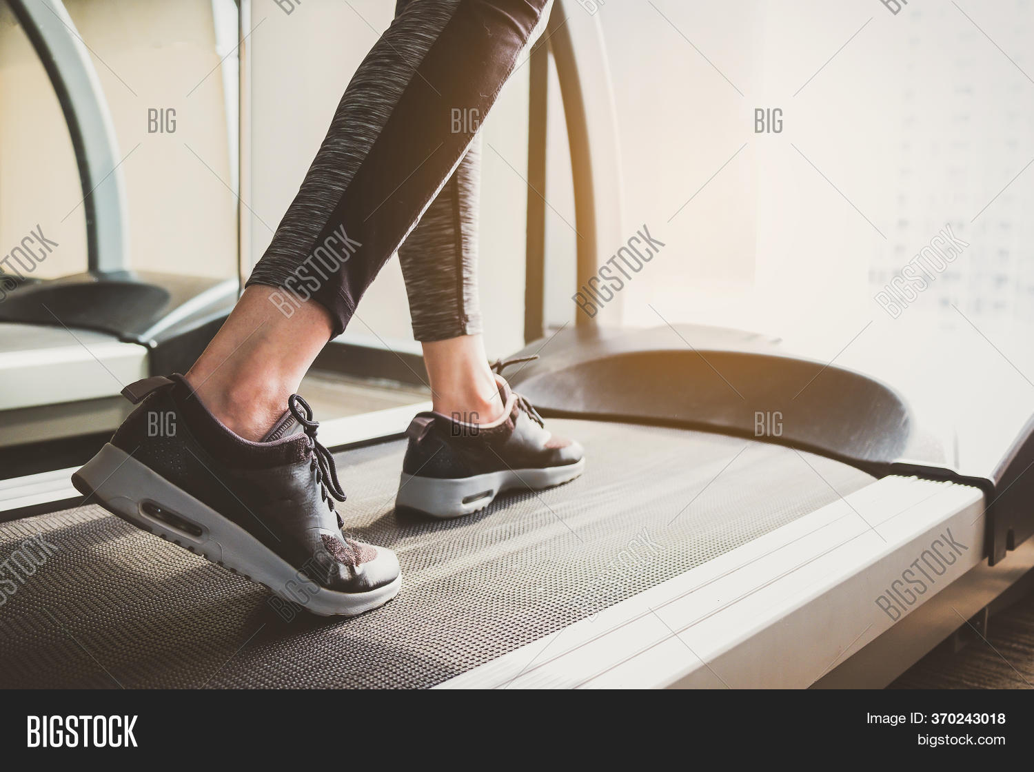 Woman Running Gym On Image & Photo (Free Trial) | Bigstock