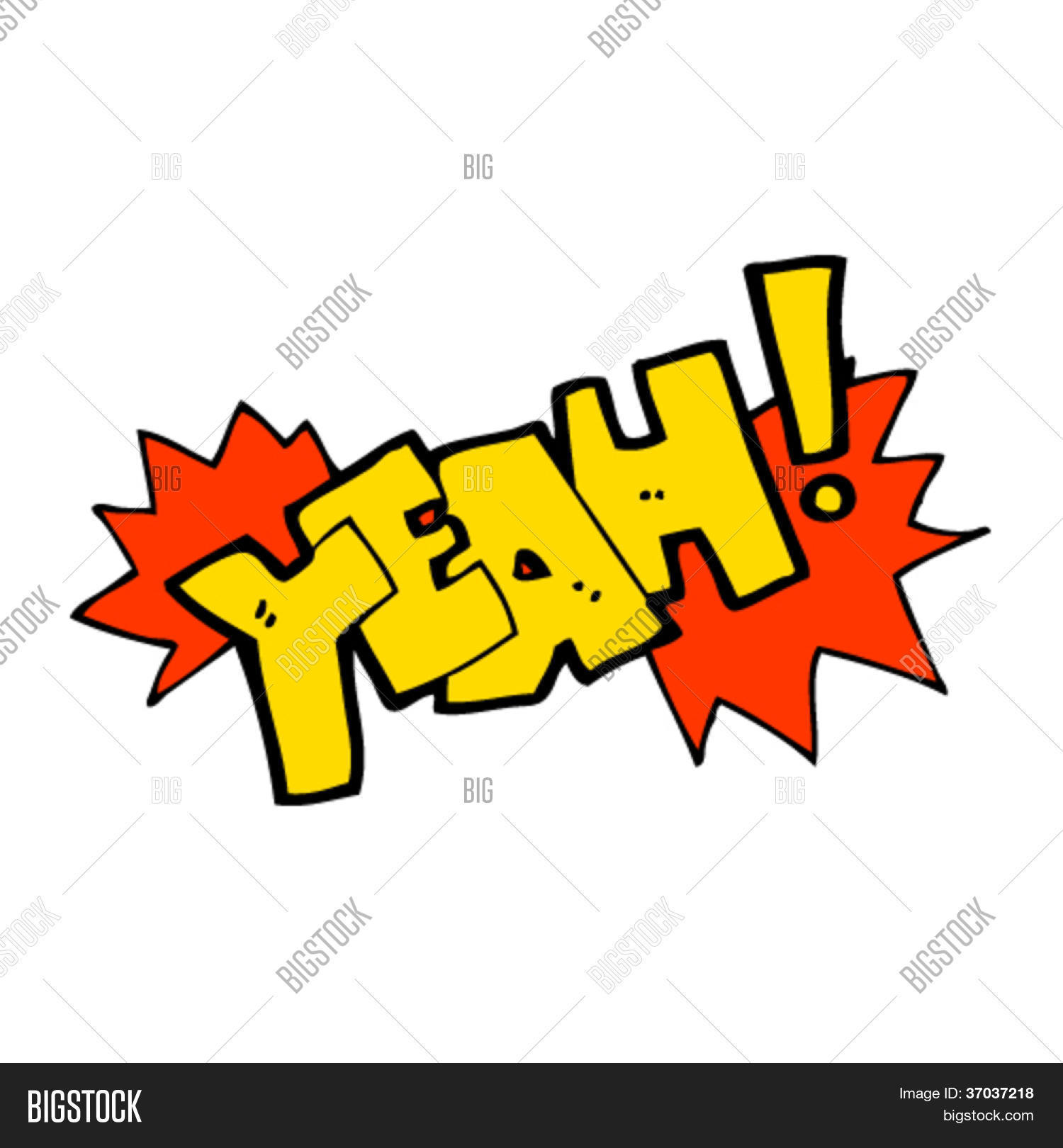 Cartoon Yeah Symbol Vector & Photo (Free Trial) | Bigstock