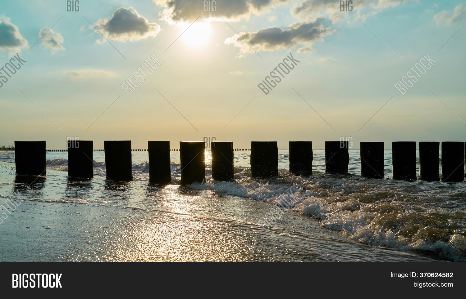 Breakwater On Beach Image & Photo (Free Trial) | Bigstock
