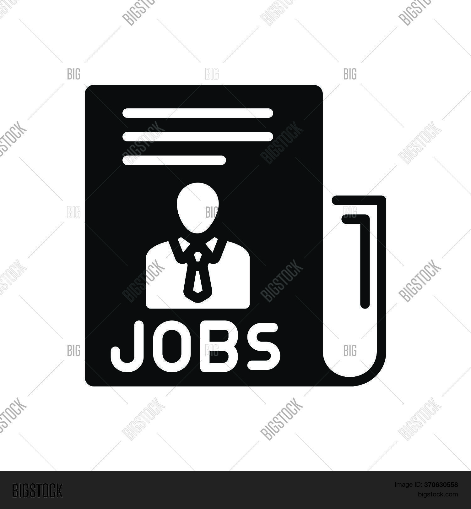 Black Solid Icon Jobs Vector & Photo (Free Trial) | Bigstock