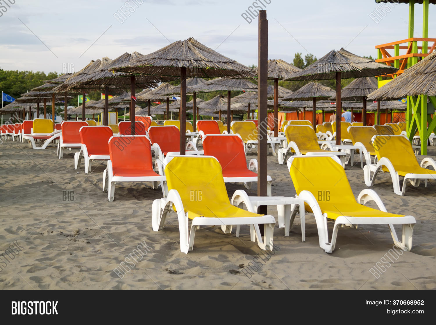 Red Yellow Sunbeds, Image & Photo (Free Trial) | Bigstock