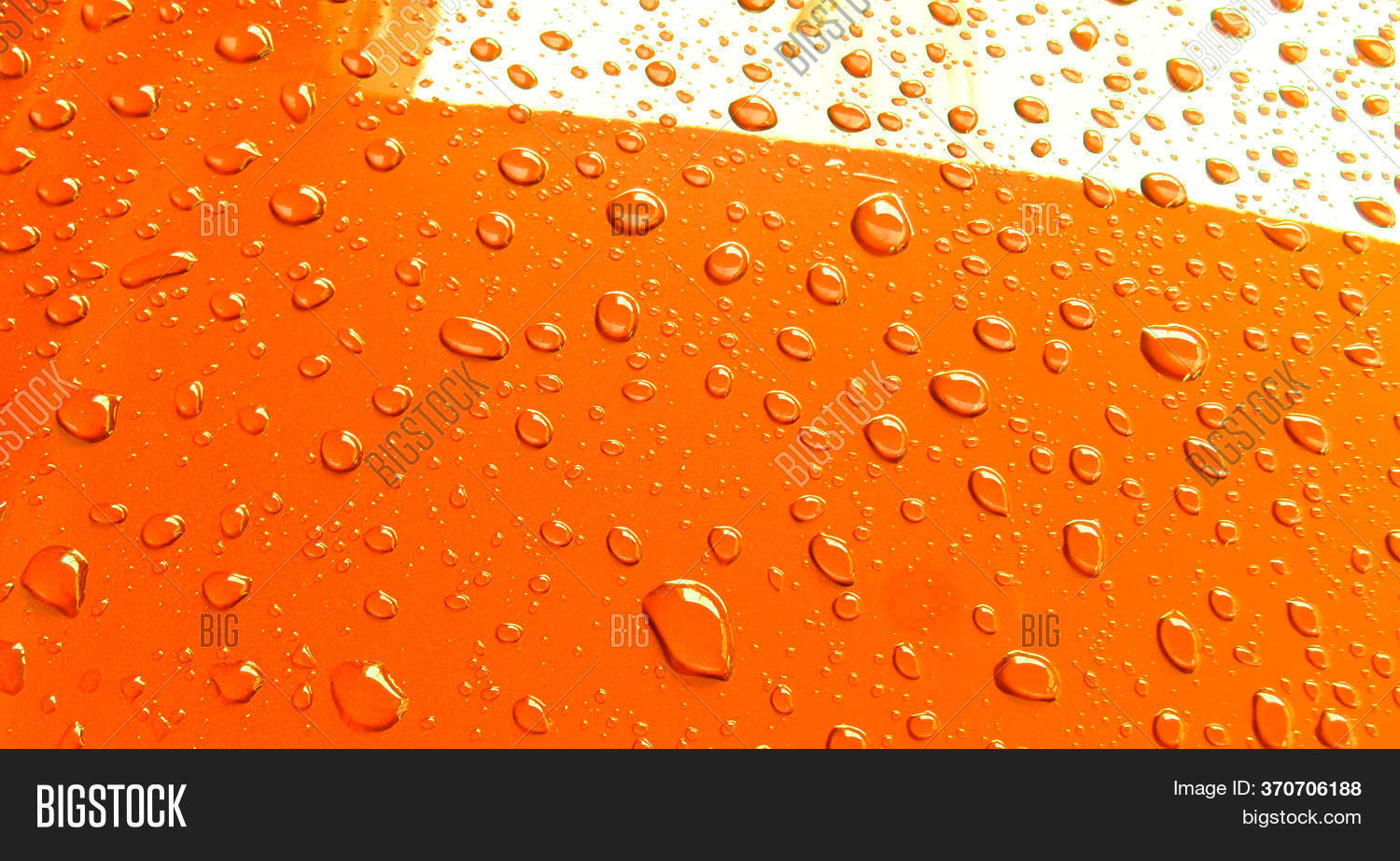 Drops Water On Orange Image & Photo (Free Trial) | Bigstock