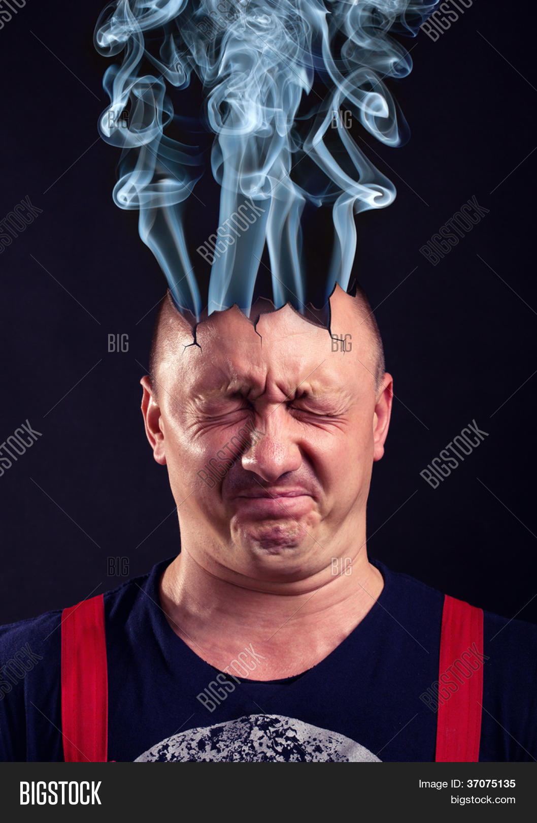 Stressed Man Exploded Image & Photo (Free Trial) | Bigstock