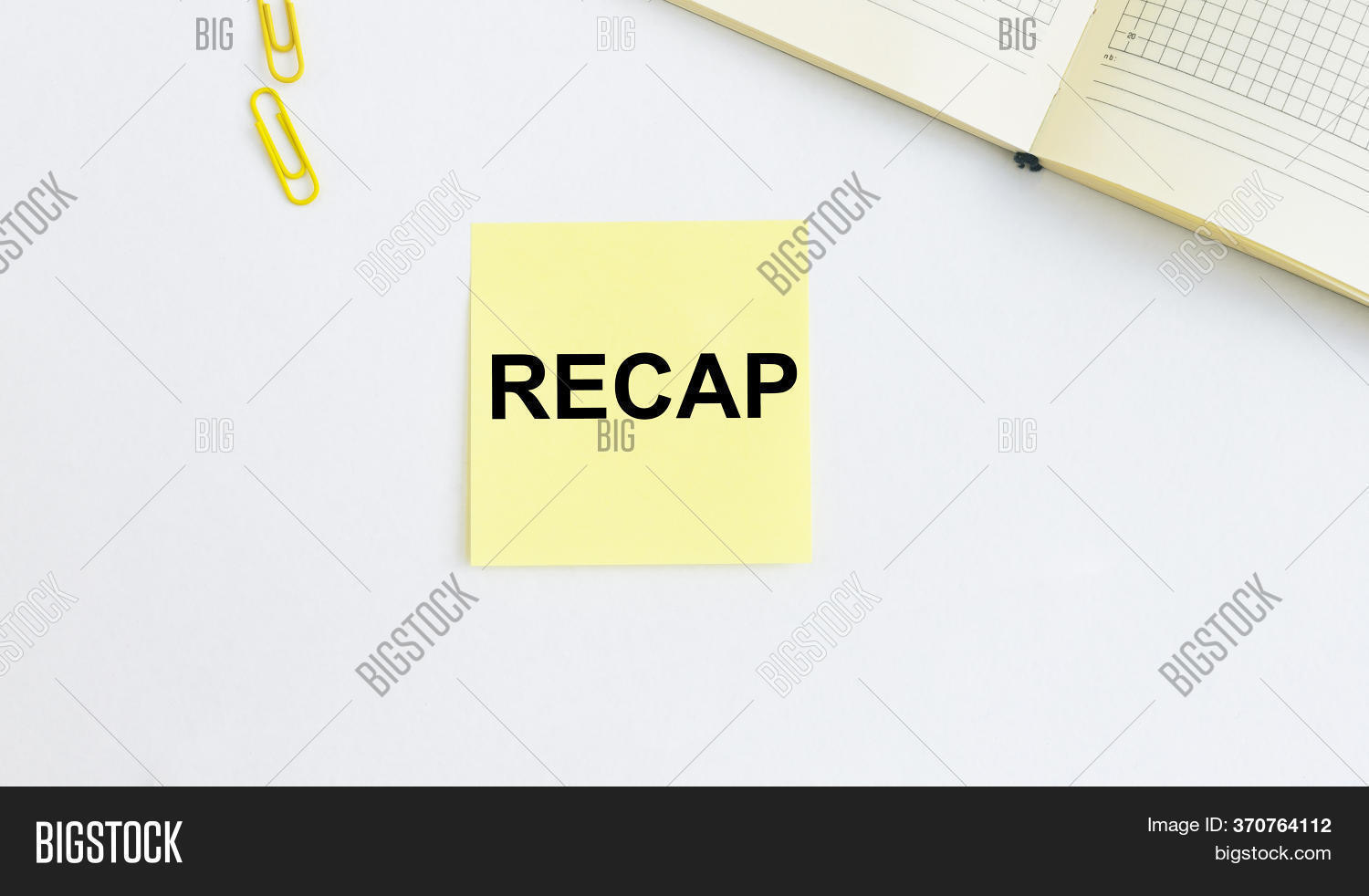 Recap Word On Yellow Image & Photo (Free Trial) | Bigstock