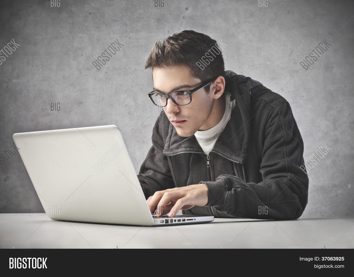Boy Using His Laptop Image & Photo (Free Trial) | Bigstock