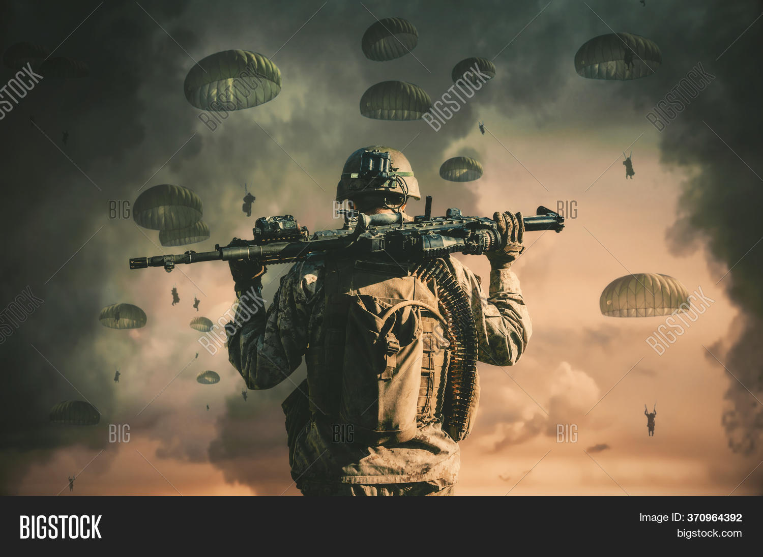 One Soldier Watching Image & Photo (Free Trial) | Bigstock