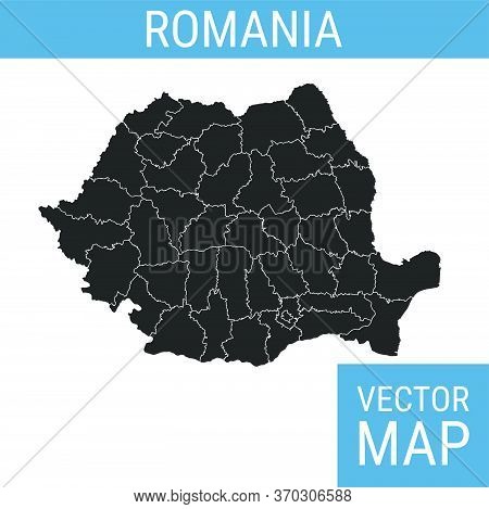 Romania Vector Map Vector & Photo (Free Trial) | Bigstock