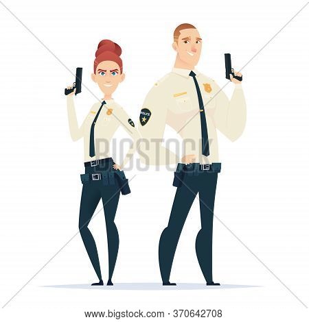 Police Officer Couple Vector & Photo (Free Trial) | Bigstock
