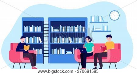 People Library Flat Vector & Photo (Free Trial) | Bigstock