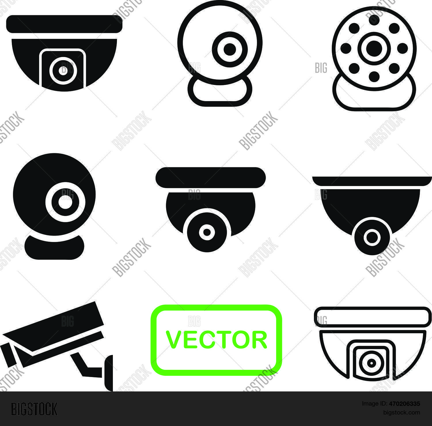 Set Cctv Icons. Home Vector & Photo (Free Trial) | Bigstock