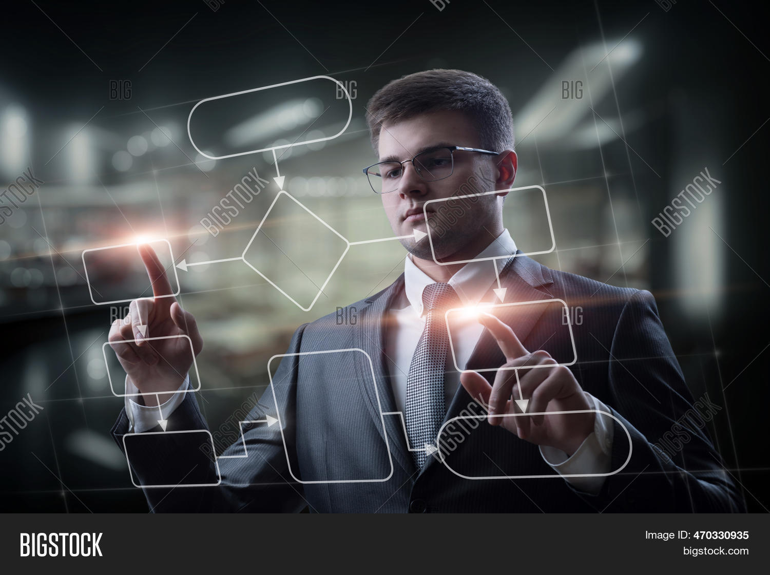 Programmer Works On Image & Photo (Free Trial) | Bigstock