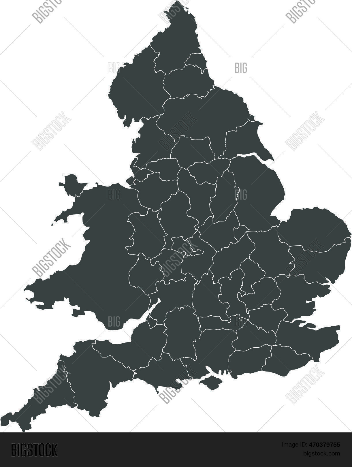 England Map Wales Vector & Photo (Free Trial) | Bigstock
