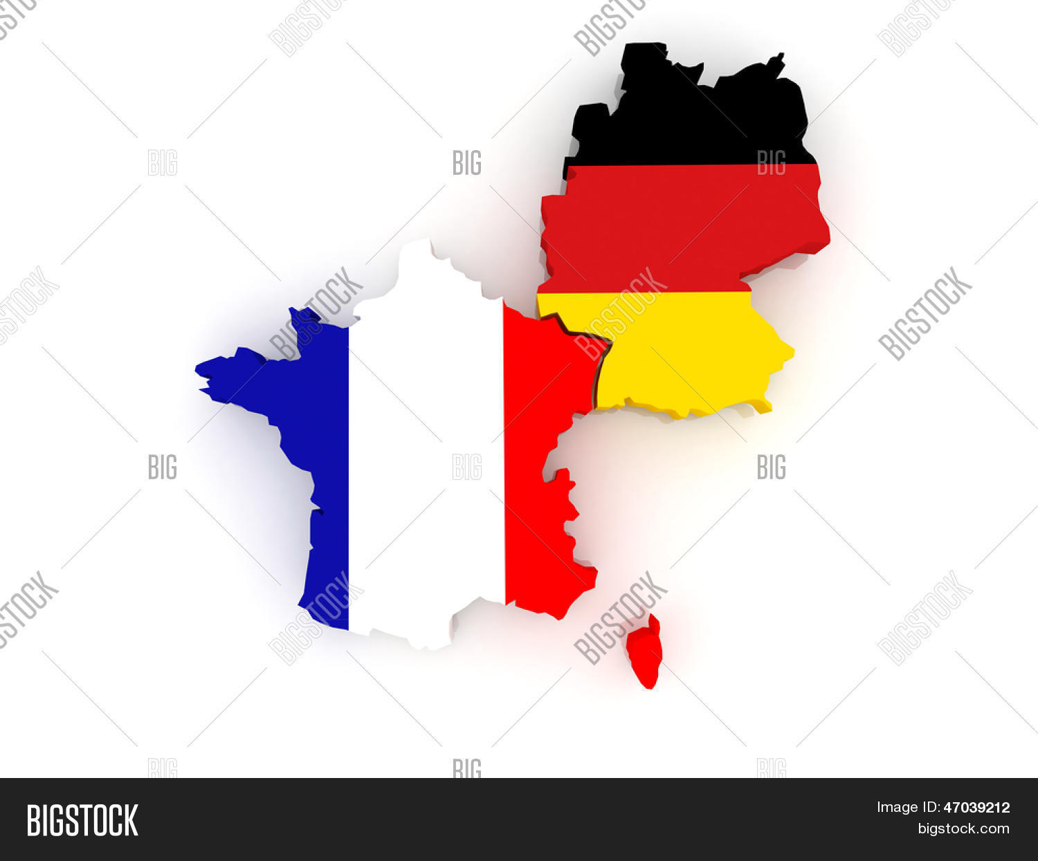 Map France Germany. 3d Image & Photo (Free Trial) | Bigstock